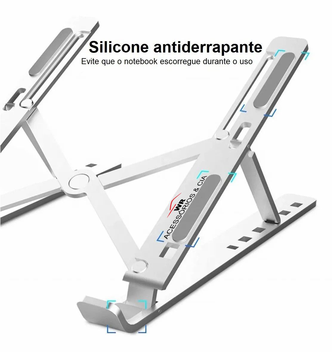 Suporte Em Alumínio Para Notebook E Macbook Com Altura Ajustável - WR ...