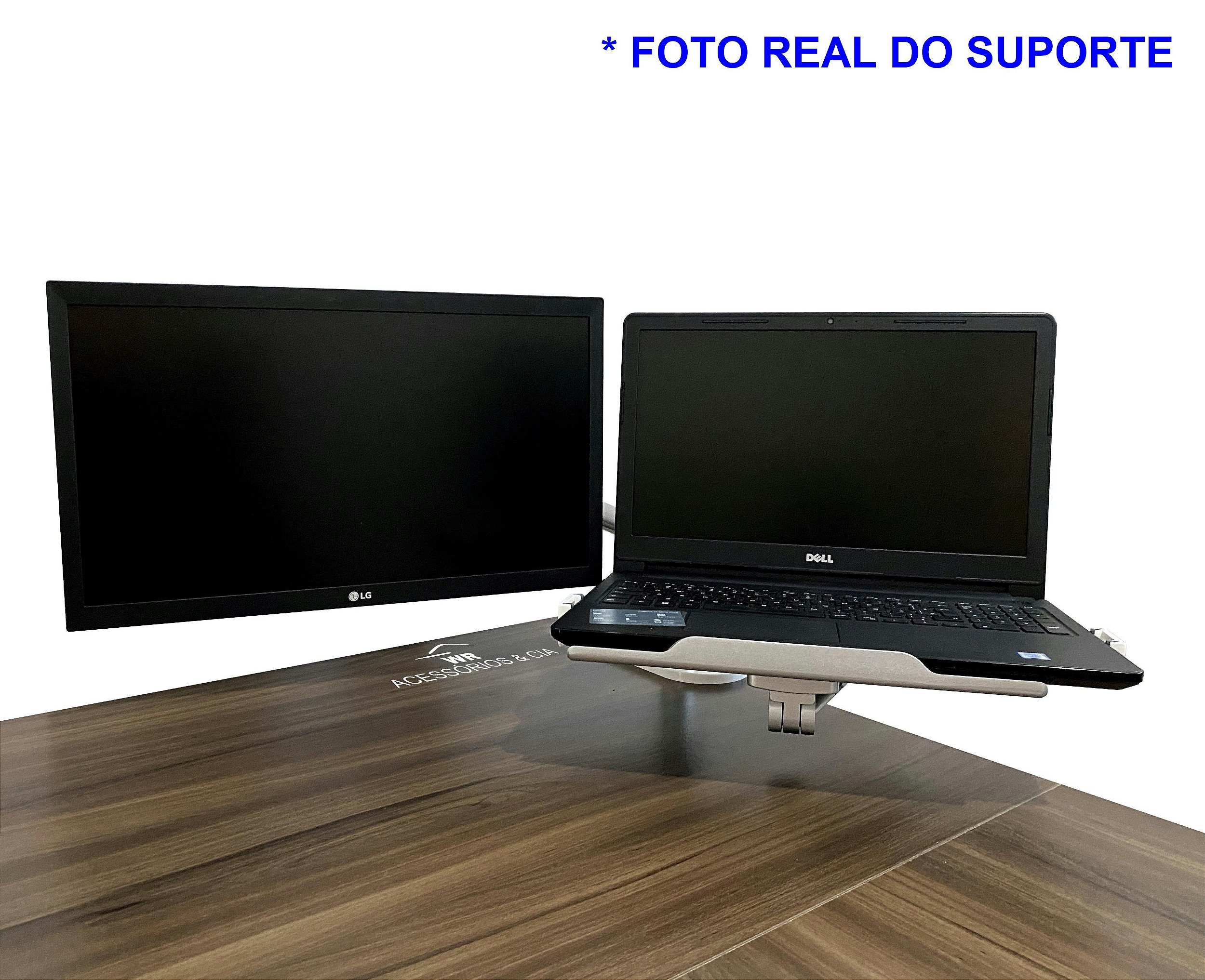 Suporte Articulado para Monitor e Notebook em Alumínio, 2 em 1 - WR ...
