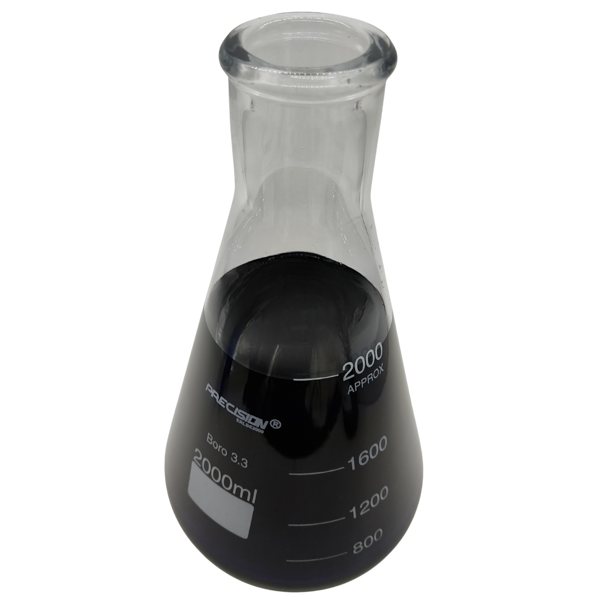 Erlenmeyer 2000ml Vidro Boro Boca Estreita Graduado Precision ...