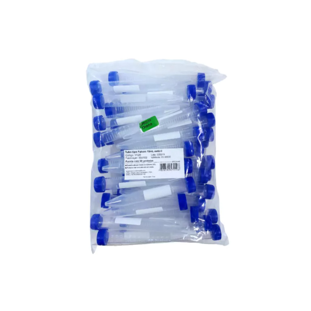 Tubo Tipo Falcon 15ml Estéril Individual Pt C/ 50un - Laderquimica ...