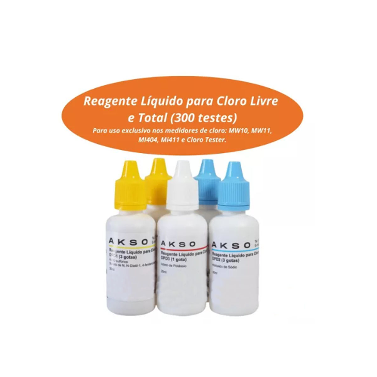 Kit Reagente P/ Análise De Cloro Total E Livre 300 Testes ...