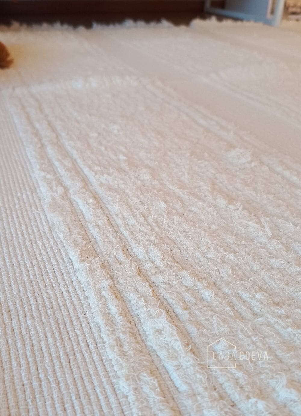 Tapete Peludo Algodão Sala Quarto Lines Max Cru 150 X 200 - Casa Coeva ...