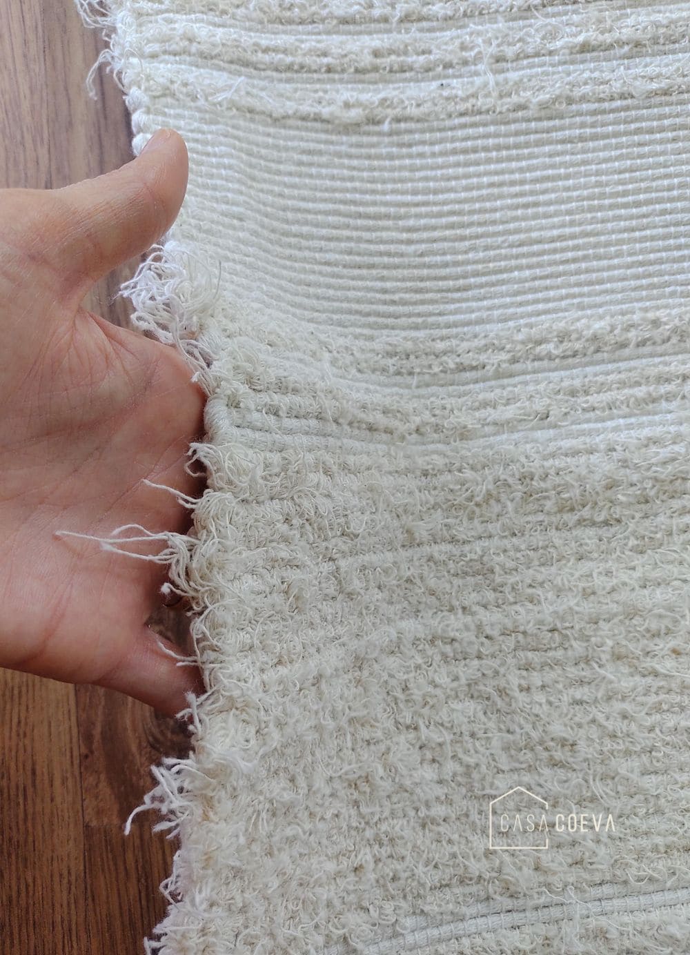 Tapete Peludo Algodão Sala Quarto Lines Max Cru 80 X 150 - Casa Coeva ...