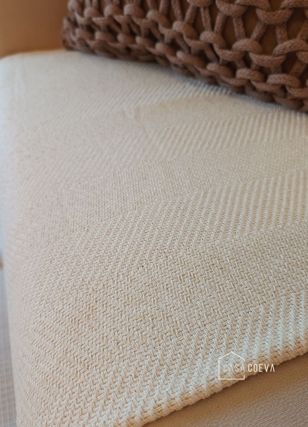 Manta Decorativa Tear Artesanal Prisma Branco Cru 120 x 180 - Casa ...