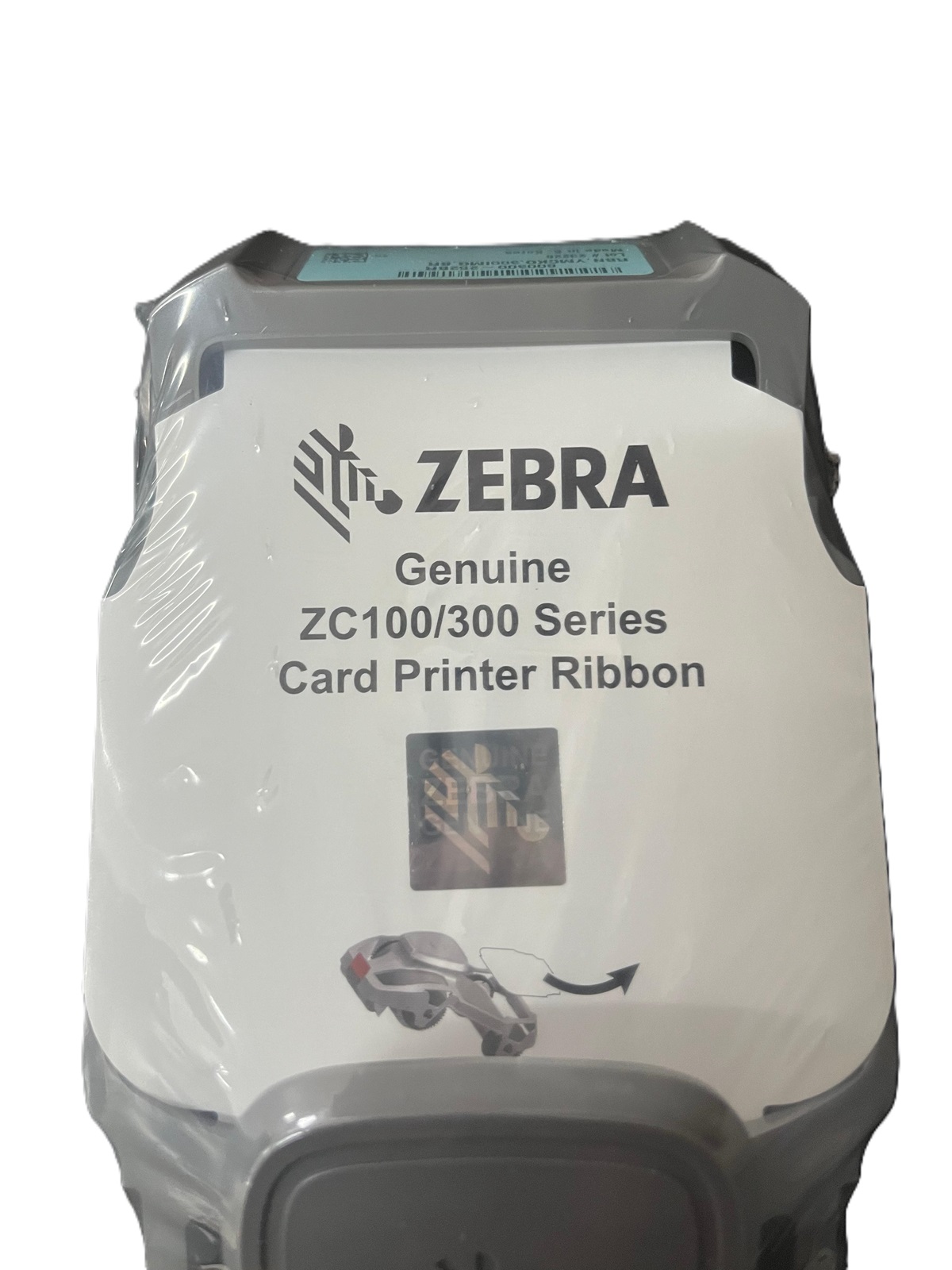 Ribbon Zebra 800300-252BR P/ ZC100 ZC300 C/ 300 impressões - Smart-ID ...