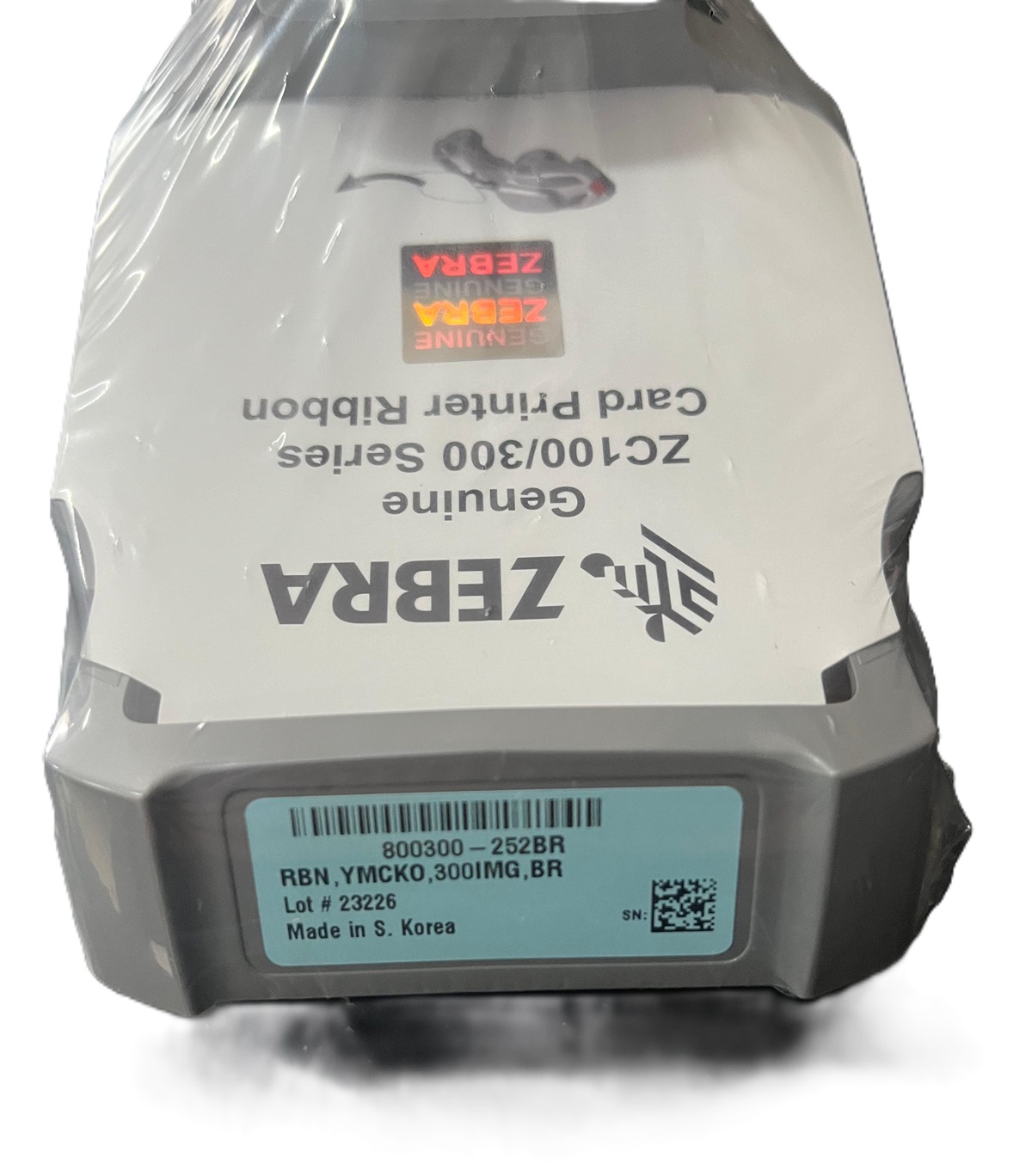 Ribbon Zebra 800300-252BR P/ ZC100 ZC300 C/ 300 impressões - Smart-ID ...