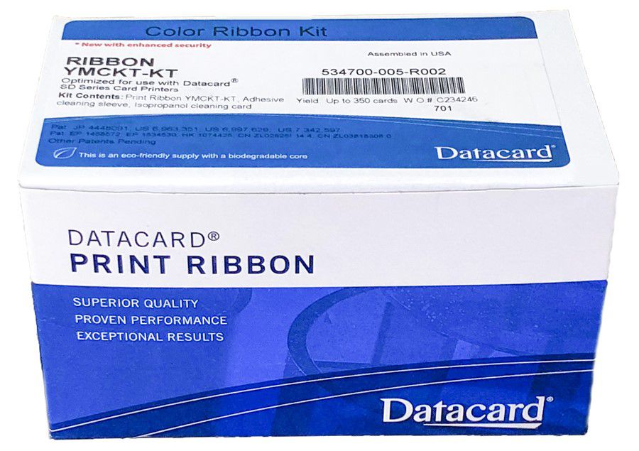 Ribbon Datacard Color Verso Preto 534700-005-R002 SD360 - Smart-ID ...