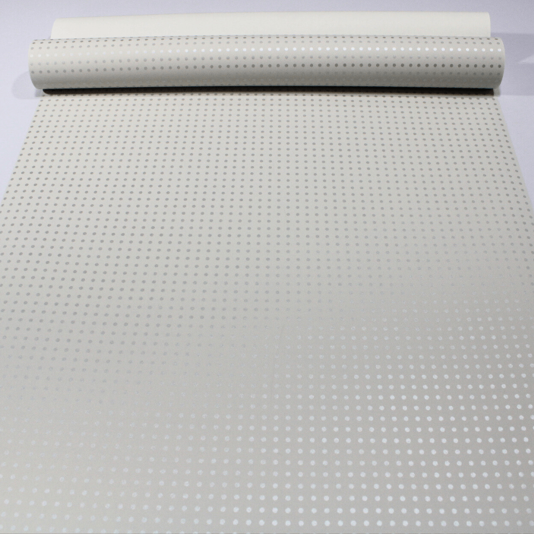 Papel de Parede Pontos de Brilho Fundo Off White Rolo com 10 Metros ...