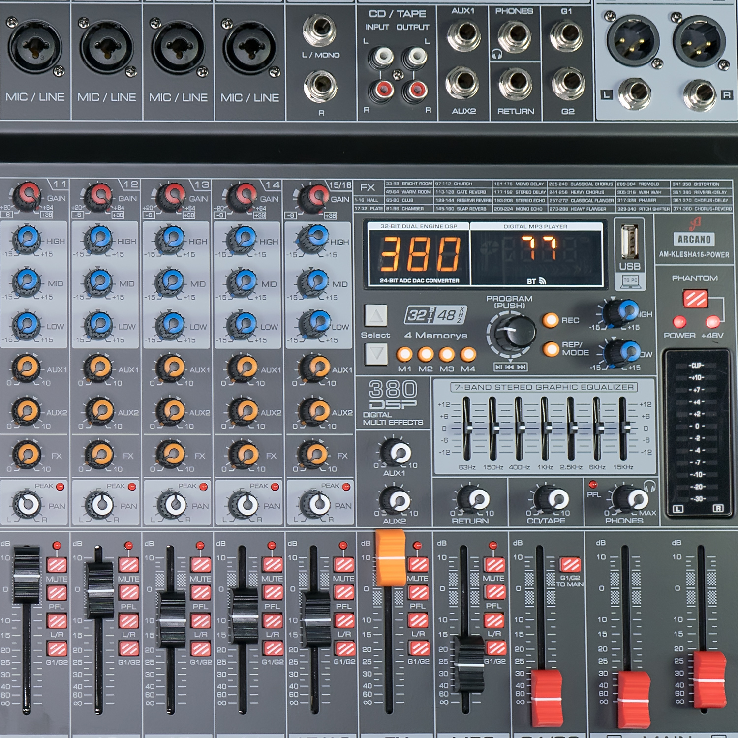 Mesa de Som Amplificada com 16 canais Arcano 1100 watts - Rede ...