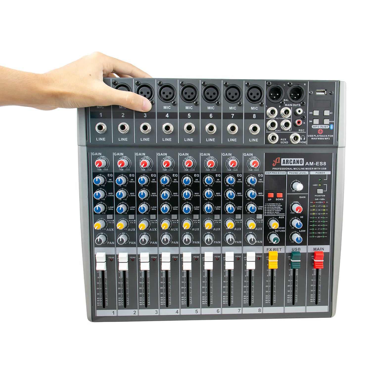 Mesa de som e interface USB Arcano AM-ES8 - Rede Discovery – O portal do músico brasileiro