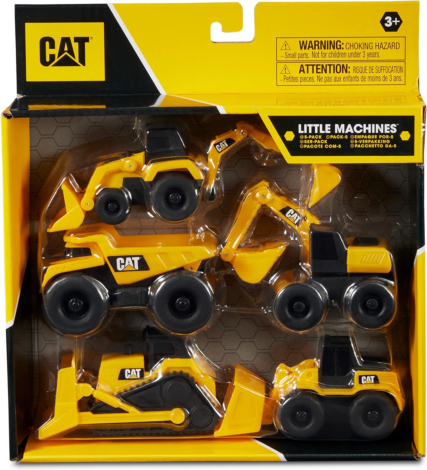 Pack 5 Little Machines - Caterpillar - Minicars Brasil