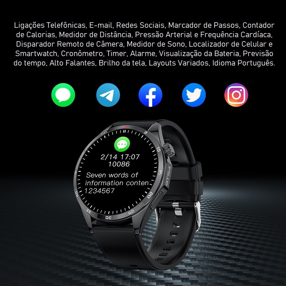 Relógio Smartwatch Bluetooth Digital Inteligente Pró Fitness ...