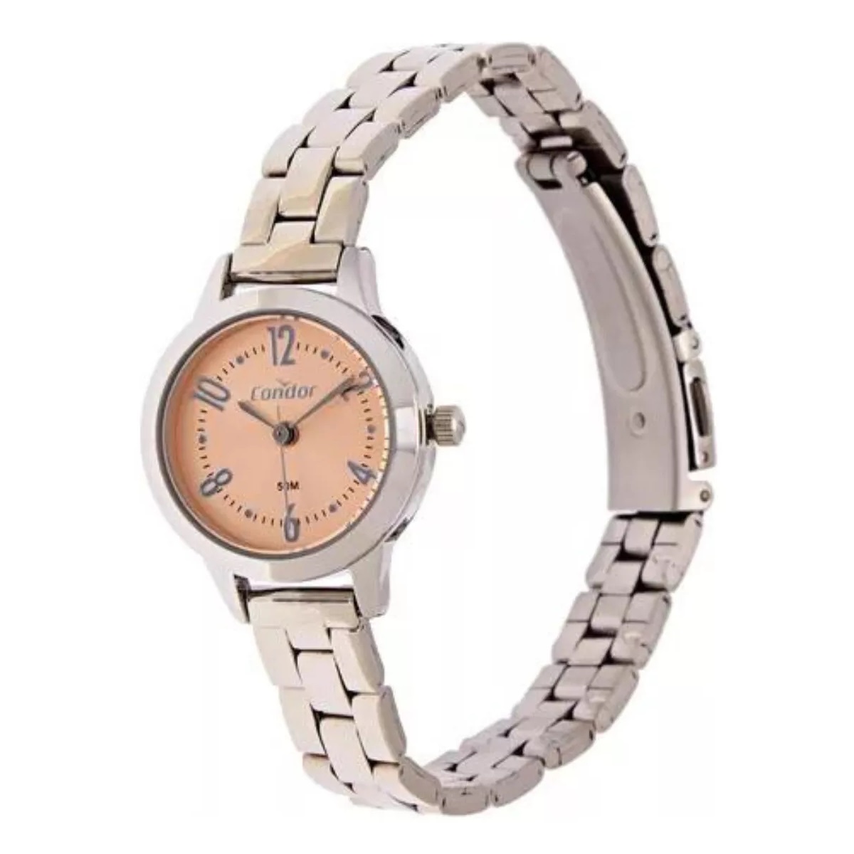 Mini Relógio Feminino Condor Prateado Rosé Pequeno Analógico ...