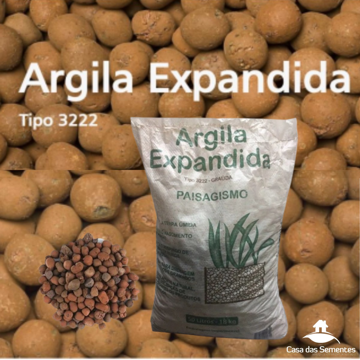 Argila Expandida Cinexpan Saco 50 Litros 3222 - Paisagismo ConstruçãO ...