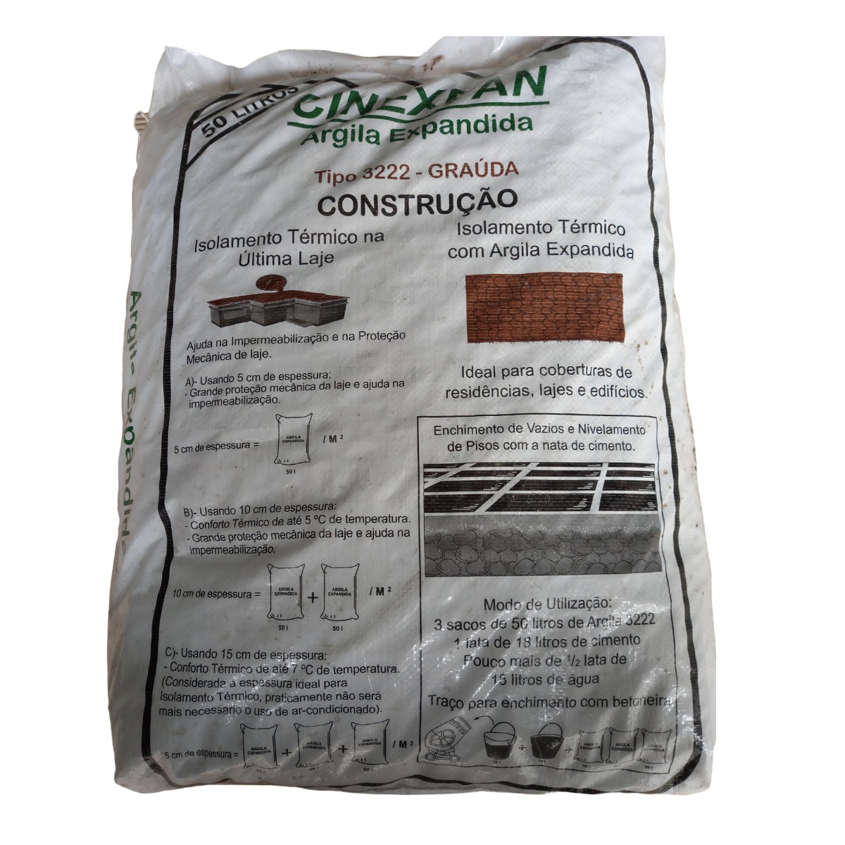 Argila Expandida Cinexpan Saco 50 Litros 3222 - Paisagismo ConstruçãO ...