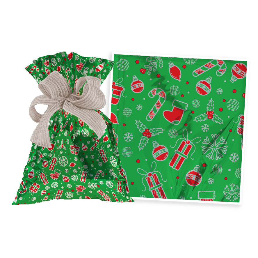 Saco Para Presente Metalizado Festa 25x35cm 100 Unidades - Saco de ...
