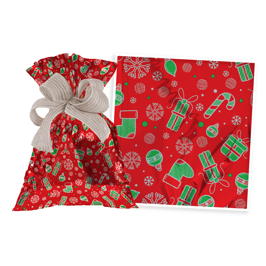 Saco Para Presente Metalizado Festa 25x35cm 100 Unidades - Saco de ...