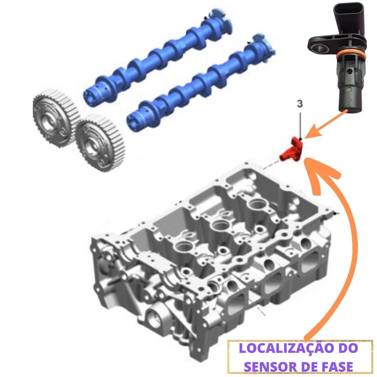 sensor fase ecosport 1.5 2018 2019 2020 2021 comando motor dragon ...