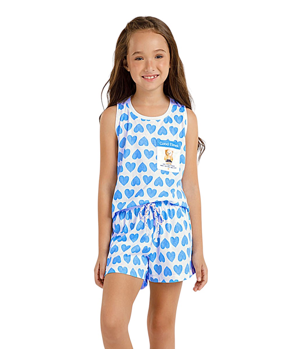 Pijama Feminino Infantil Curto Cor com Amor 2050069 - Século Íntimo ...