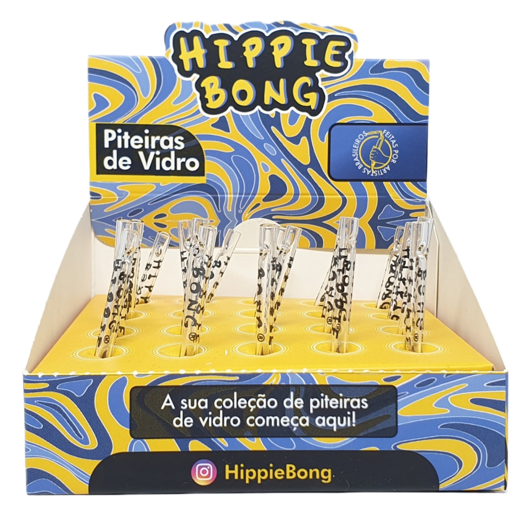 Piteira de Vidro Longa Hippie Bong MIX - Display 20 un - Adoromato ...