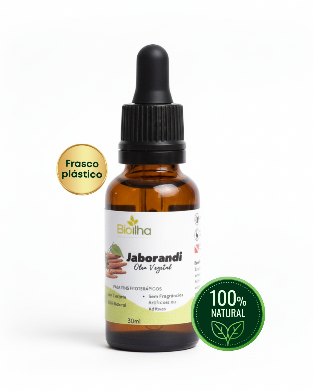 Óleo Vegetal de jaborandi 30 ml (Jaborandi Vegetable Oil 30ml) - Bioilha