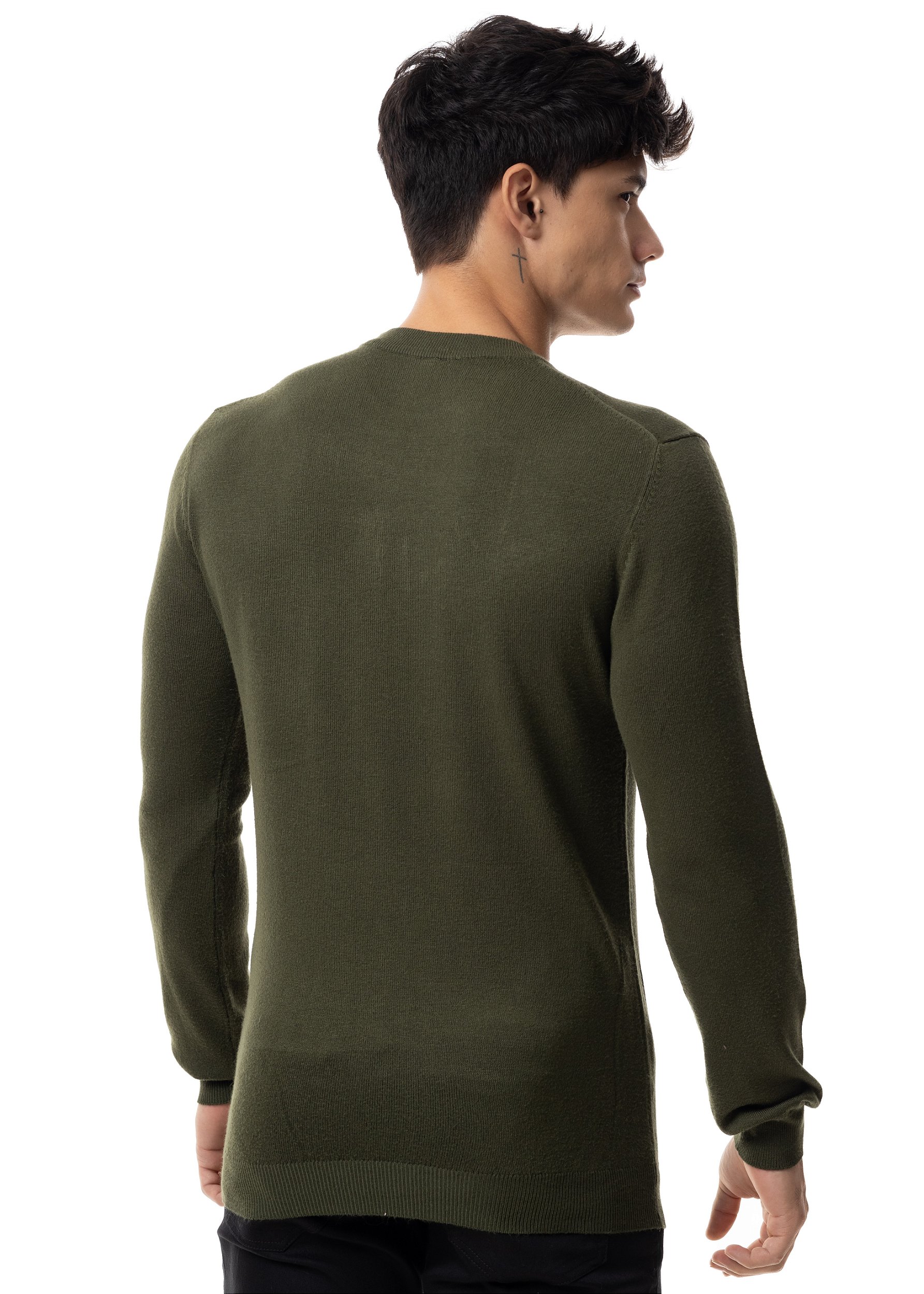 Clássico suéter masculino gola careca - MYROFICIAL