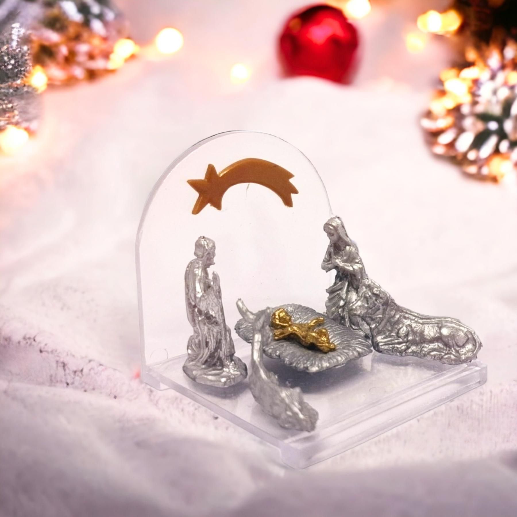 Mini Presépio De Mesa Prata Atacado - Divinário | Melhor da arte religiosa!