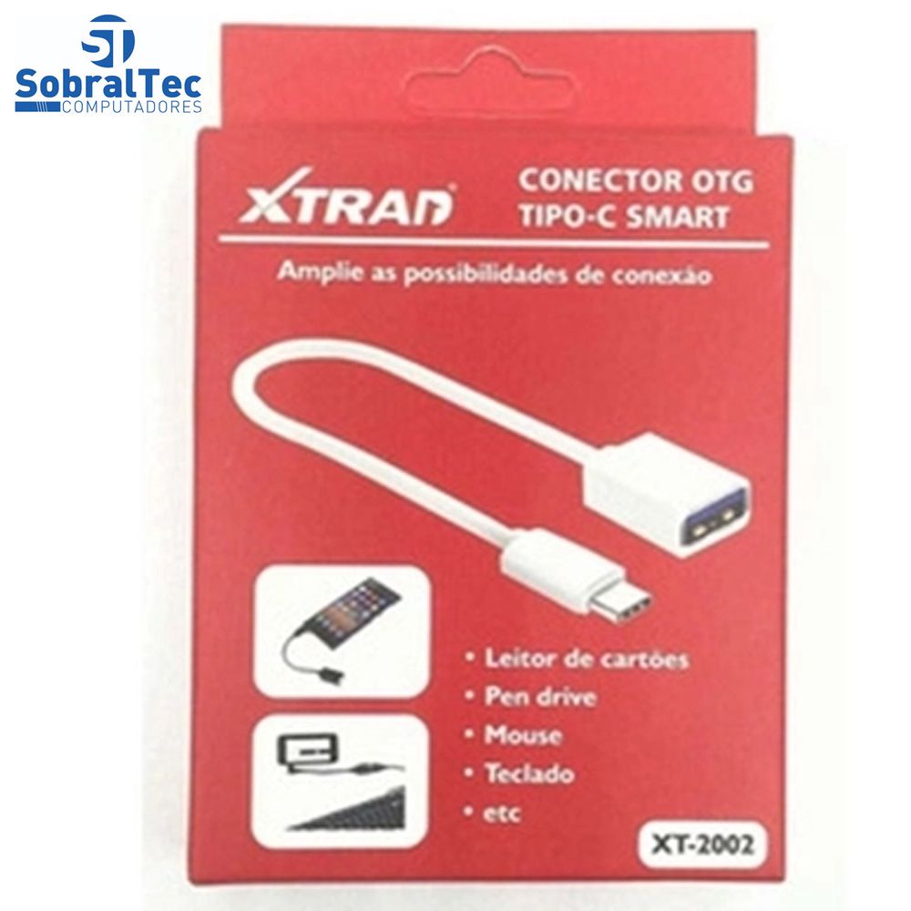 Cabo Conector Otg Tipo-C USB Fêmea Smart Xtrad - XT-2002 - SobralTech