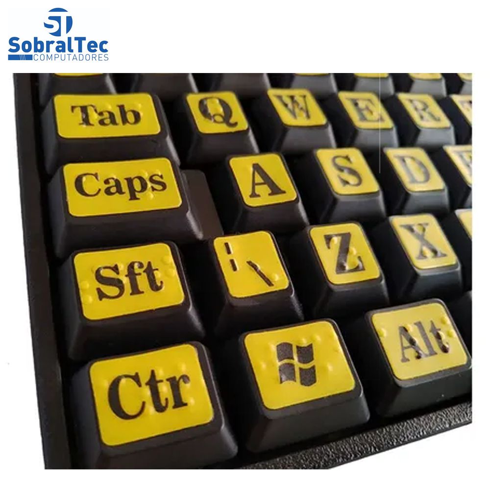 Teclado Adaptado Para Braille Usb Abnt2 - SobralTech