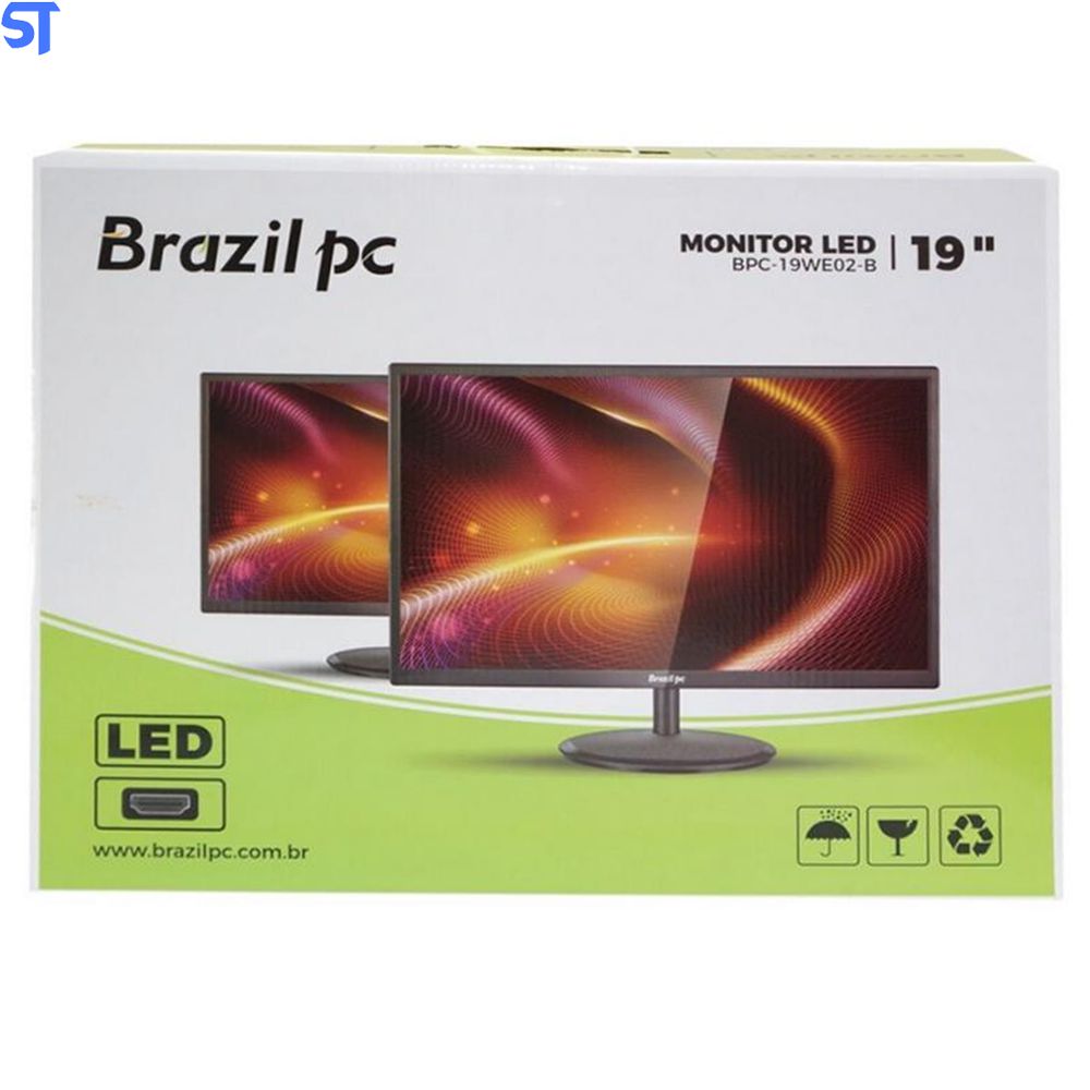 Monitor Brazil PC 19 HD LED, Widescreen, HDMI/VGA, Ajuste de Ângulo ...