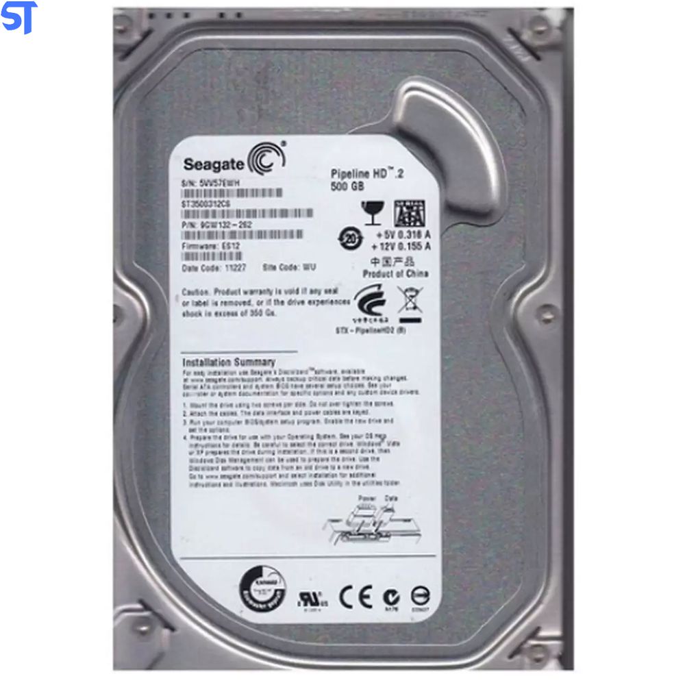 HD Seagate 500GB Pipeline Slim SATA 2 5900RPM 3.5" Pull - ST3500414CS ...