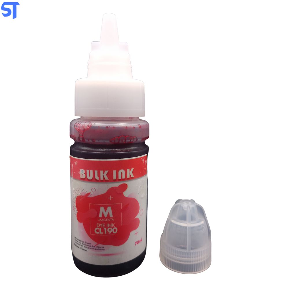 Refil De Tinta Bulk Ink Compativel Canon Dye Ink C1800bk Magenta GL-190 ...