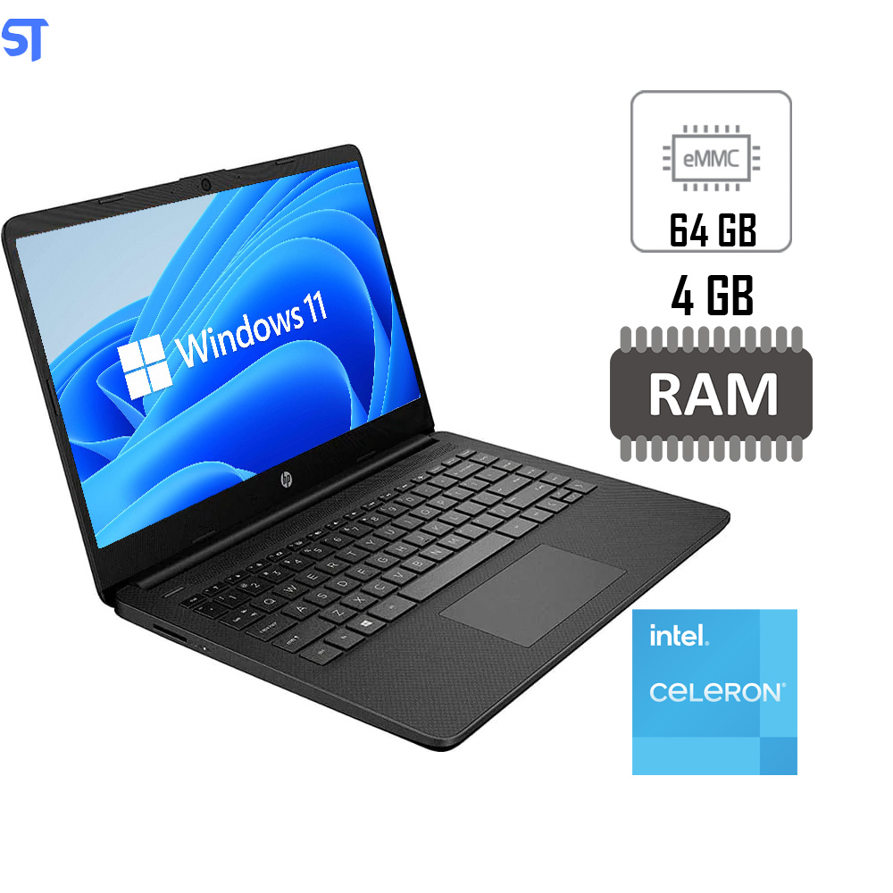 Notebook HP - Intel Celeron N4020 -Memória DDr4 4GB- HD SSD 64GB -14 ...