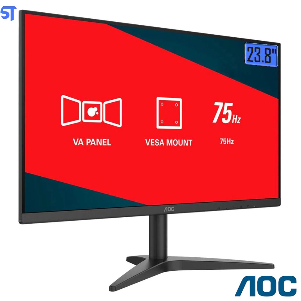 Monitor LED Full HD AOC 23.8” VA HDMI Bordas Finas 24B1XHM - SobralTech
