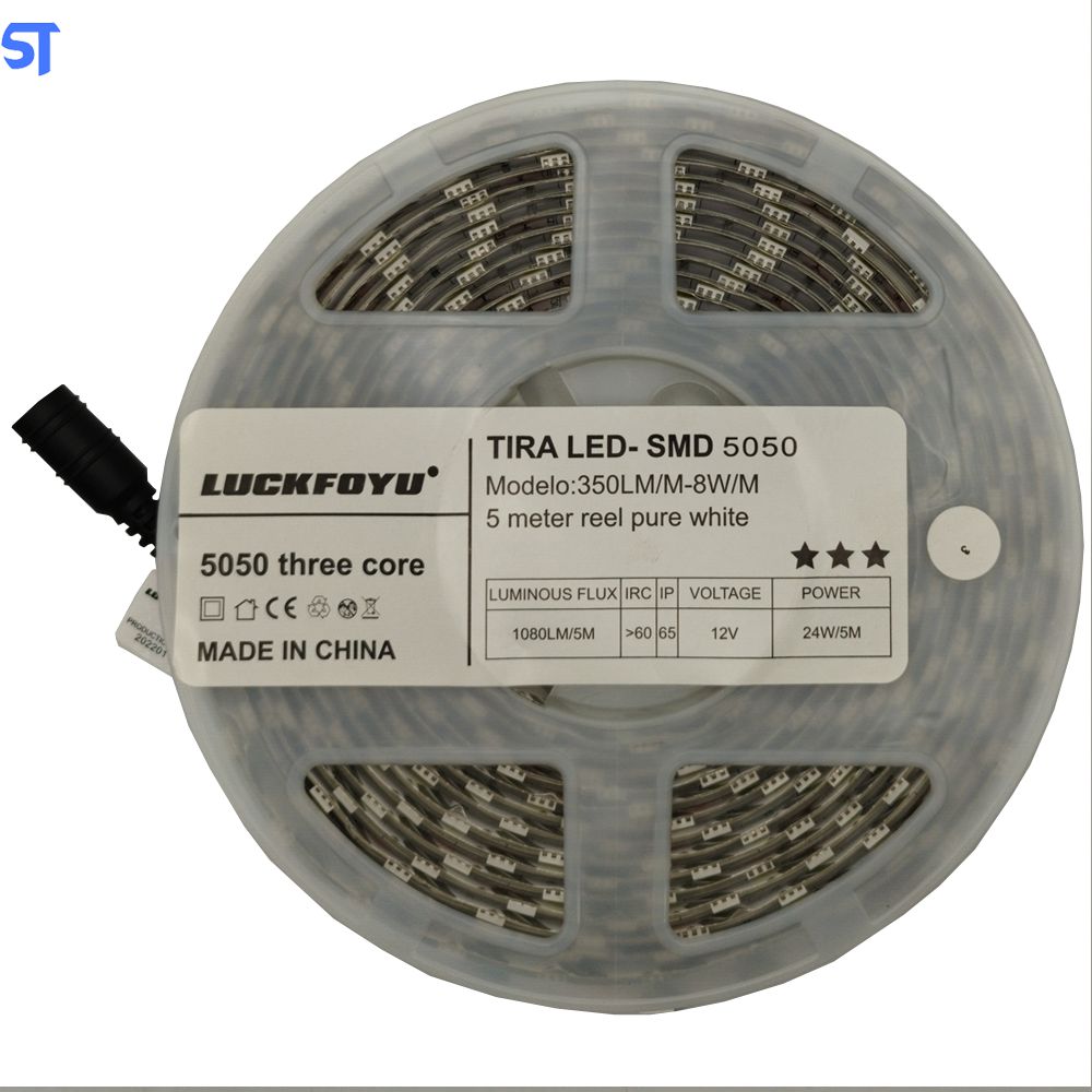 Fita LED Branco 1080 Lumens Foyu 5050 5 Metros - 350LM/M-8W/M - SobralTech