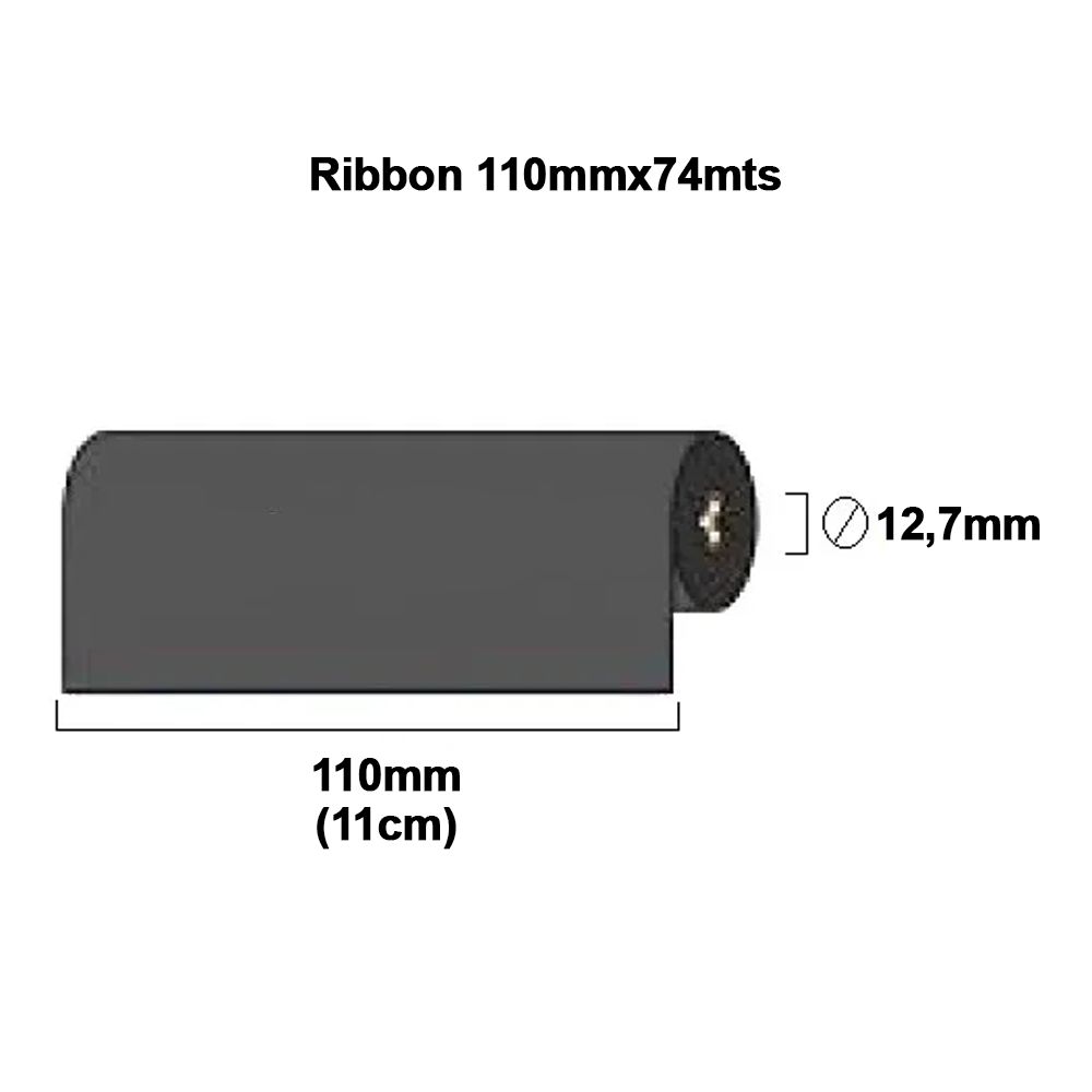 Bobina Ribbon Cera G42-R 110mm Com 74 Metros Para Elgin L42 -Zebra Tlp ...