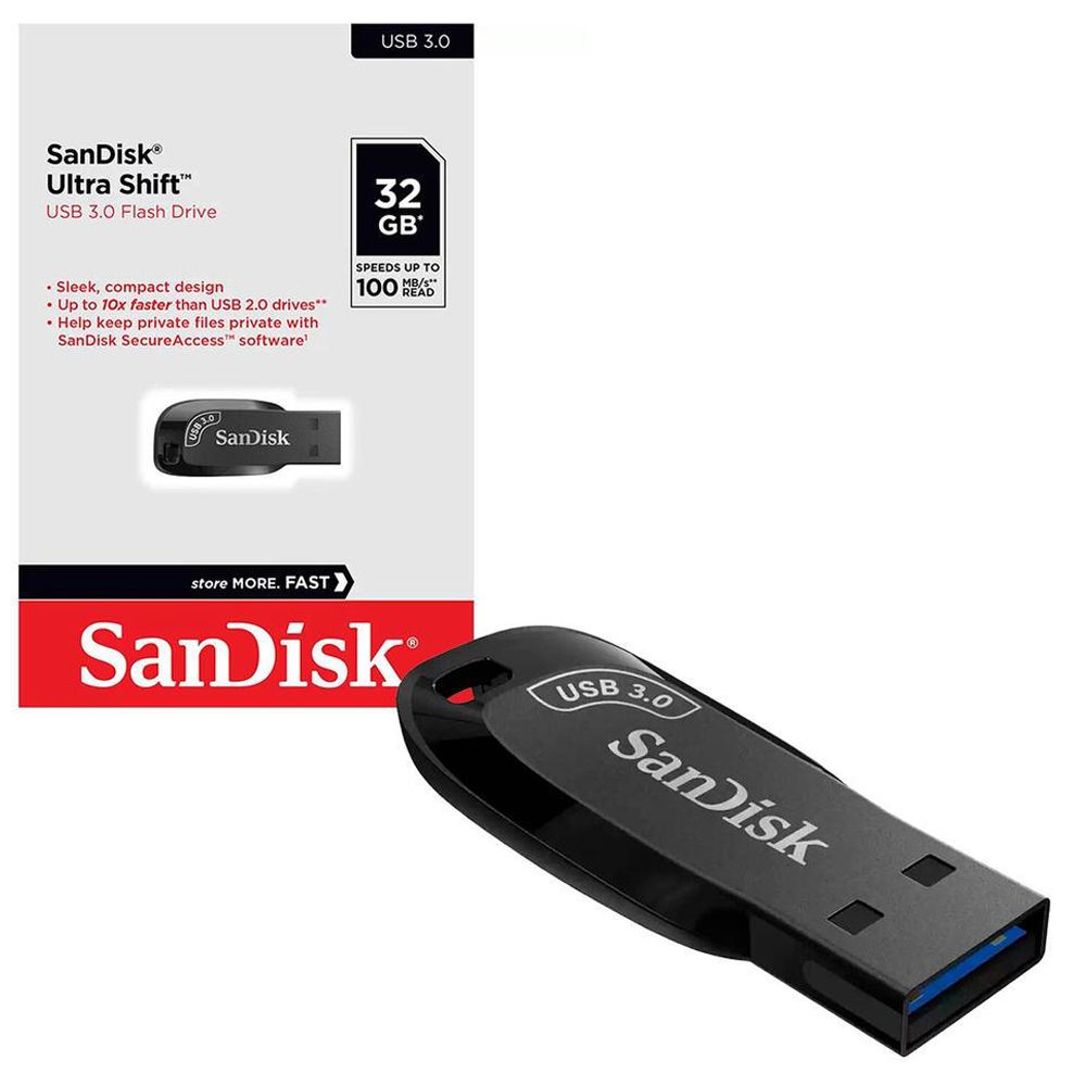 Pendrive Sandisk 32GB / USB 3.0 -Z410 Ultra Shift - SobralTech