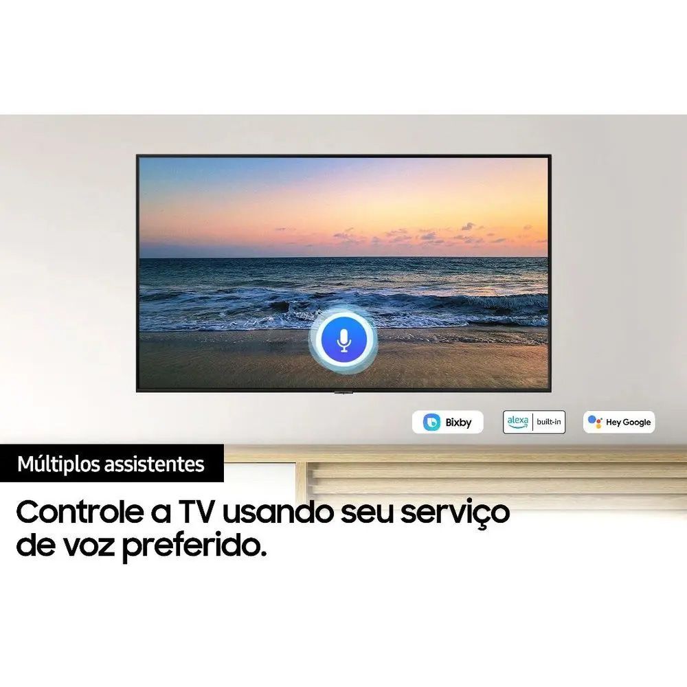 Smart TV 60" UHD 4K Samsung 60AU7700, Processador Crystal 4K, Tela sem ...