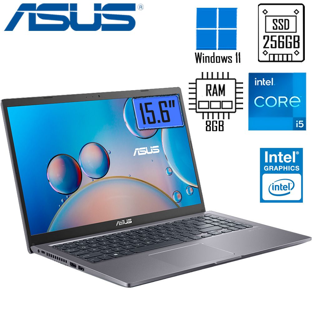 Notebook Asus Intel Core i5-1035G1, 8GB, SSD 256GB, 15.6 Full HD, Intel ...