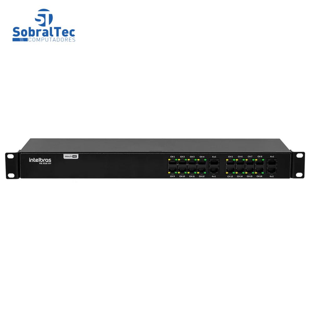 Power Conversor Video Balun 16ch Vb 3016 Wp Fullhd Intelbras - SobralTech