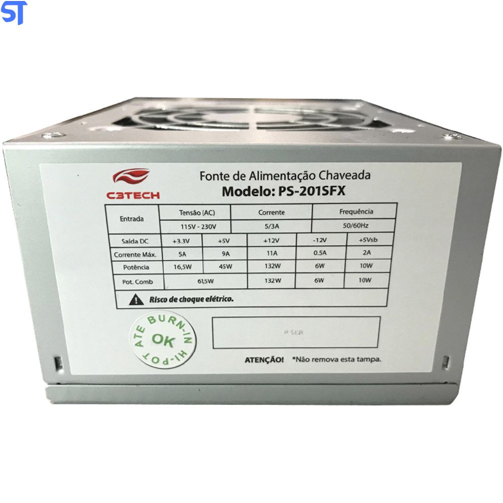 Fonte SFX 200W PS-201SFX sem cabo C3Tech - SobralTech