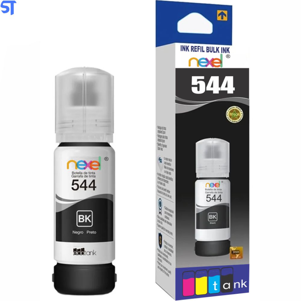 Kit 4 Cores Refil de Tinta Nexel Compatível Epson 544 Preto, Yelow, Magento, Cyano - SobralTech