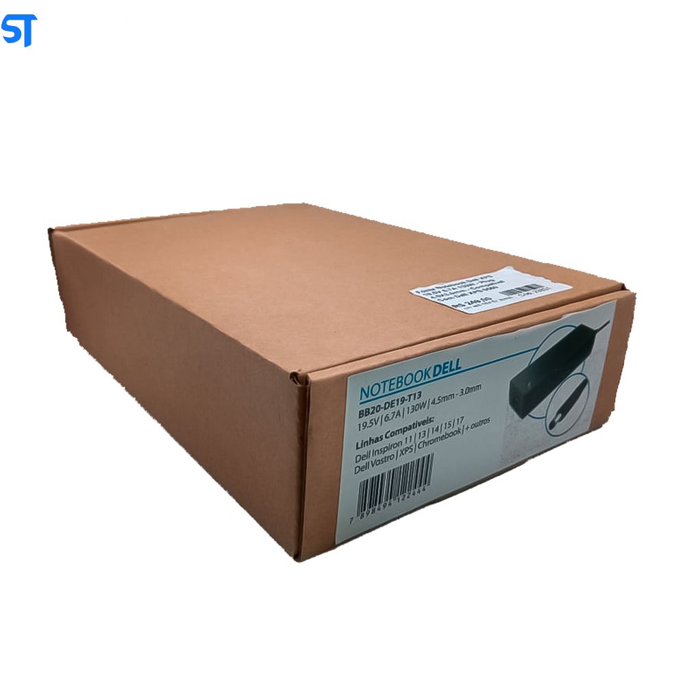 Fonte Notebook Dell XPS 19.5V 6.7A 130W - Plug 4.5X3.0mm - Compatível ...