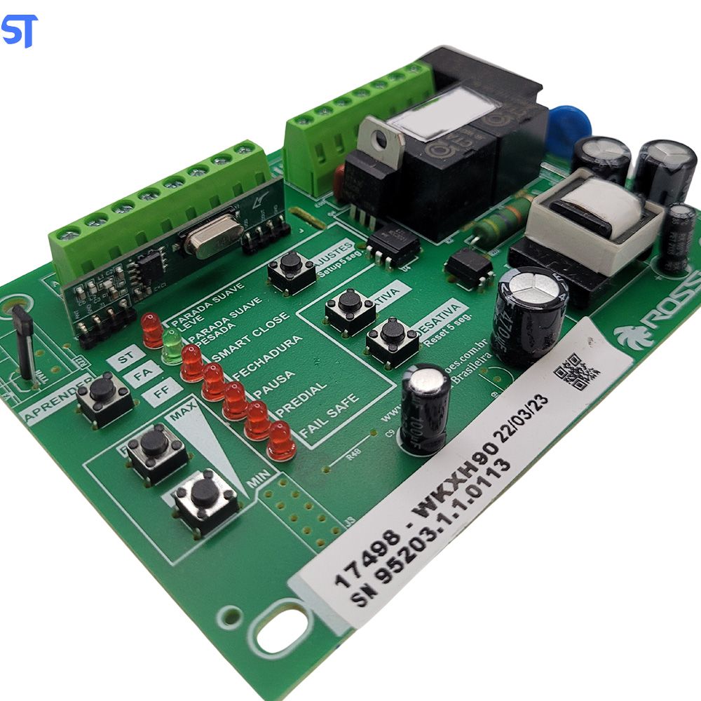 Placa Motor Portão Inter Rossi DIG CM WKXH90 433MHZ - SobralTech