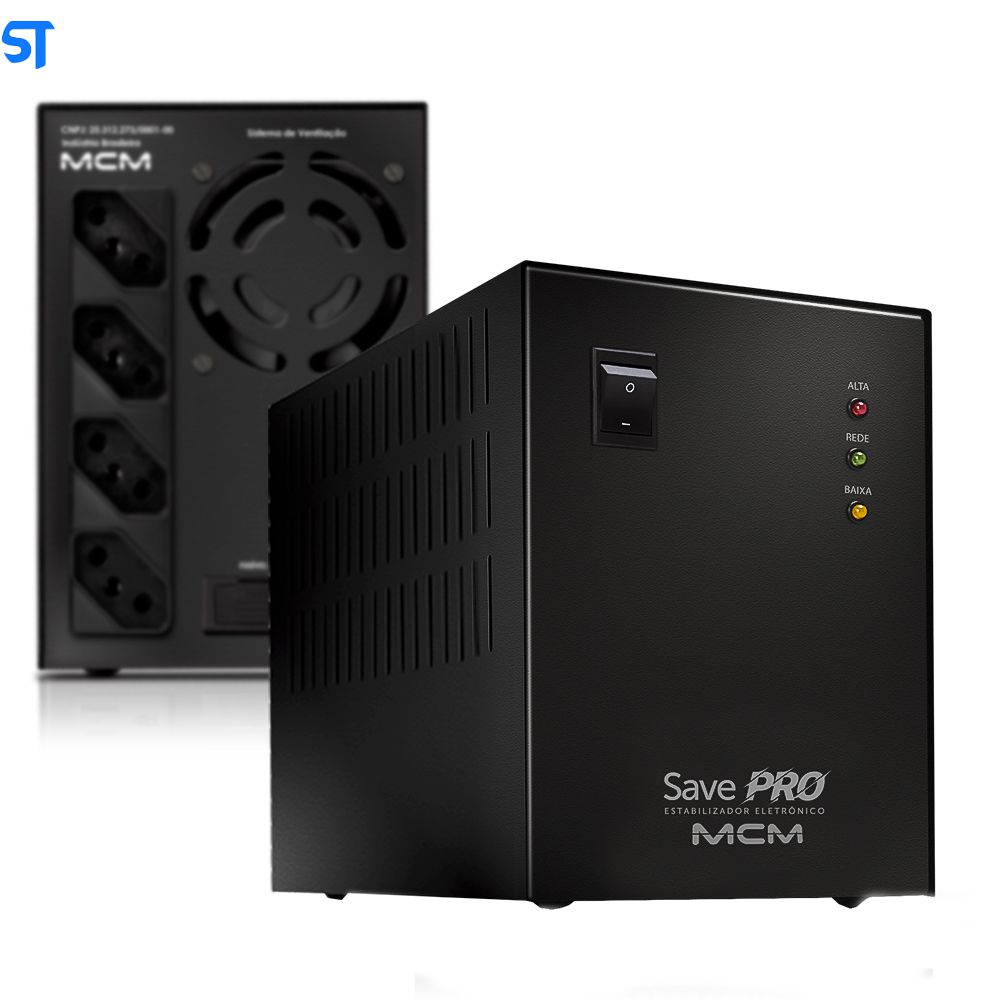ESTABILIZADOR Mono 220V SAVE PRO - 2500VA Entrada 220 Para Saida 220V - SobralTech