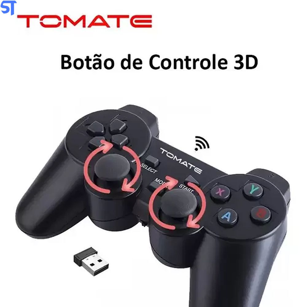 Kit Com Dois Controles Sem Fio 2.4G MAY - 004 - Tomate - SobralTech