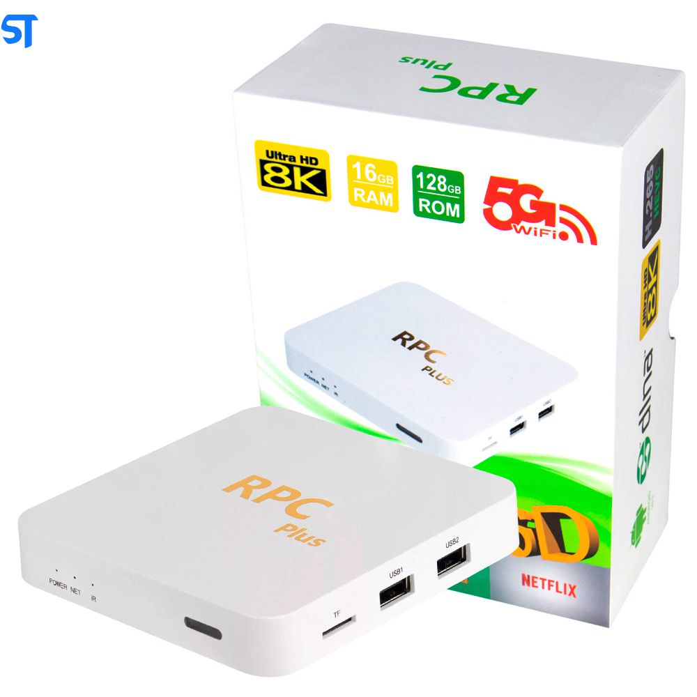 Receptor TV Box RPC Plus 8K 32GB RAM / 256GB / Android - Branco ...