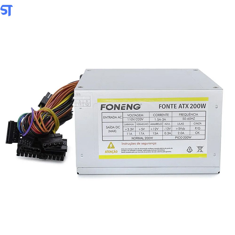 Fonte de Alimentacao ATX Para PC - HDW-0003-(6G/FL) FONENG - SobralTech
