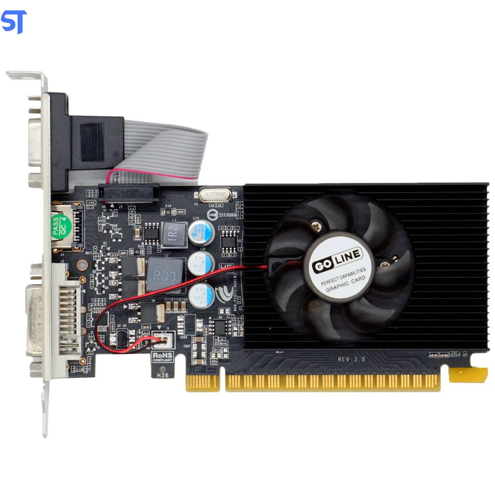 Placa de Vídeo Goline 1GB GeForce GT210 DDR3 - GL-GT210 - SobralTech