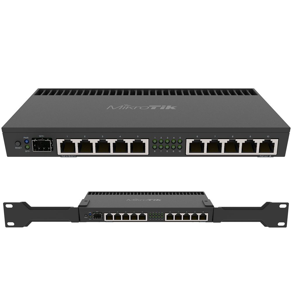 Roteador Bridge MikroTik The 4011 Series RB4011iGS+RM 10 Portas Gigabit ...